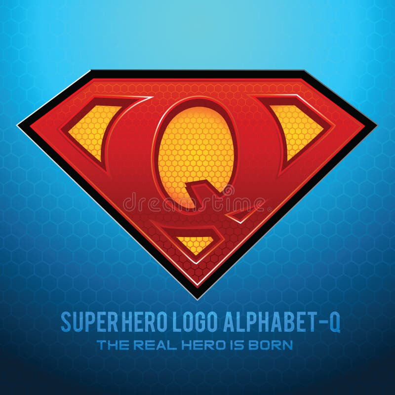 Superhero Logo Icon with Letter Q Illustration Vector Editorial Image ...