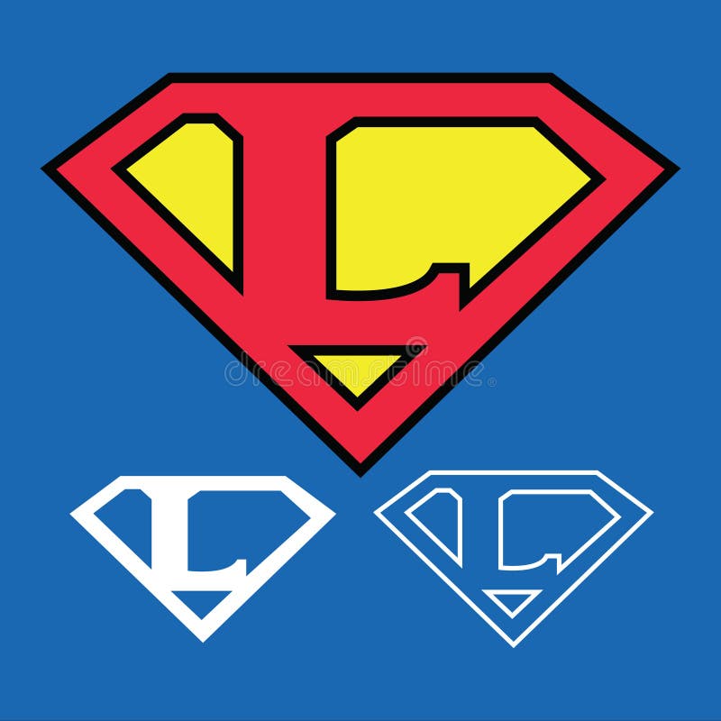 Superhero Logo Icon with Letter L Illustration Vector Editorial Image ...
