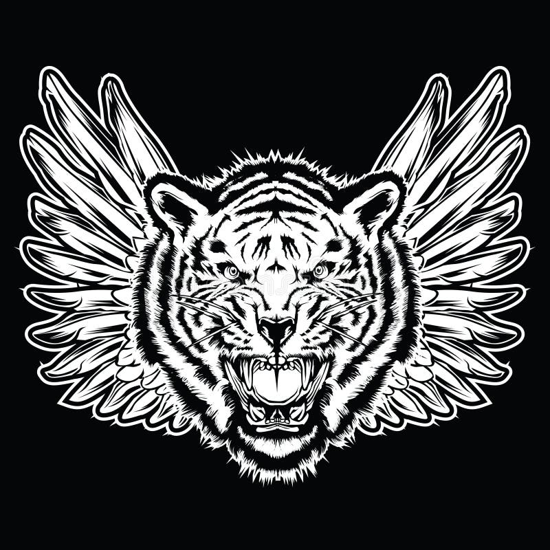 Vector Tiger Head Wings Logo Wing Brand and Logotype Wing Bird Winged ...