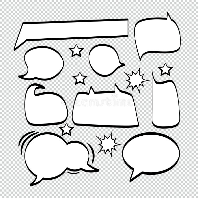 Comic Bubble Speech Balloons Speech Cartoon Speech Vector Illustrator 1 ...