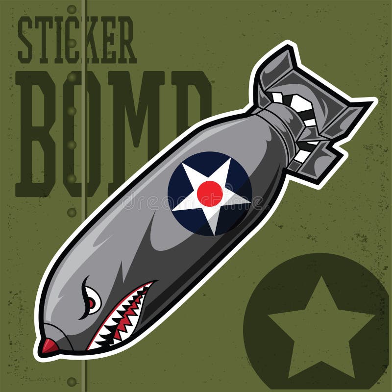 Air Bomb Flying Tiger Shark Mouth Sticker Vinyl Camo Vector ...