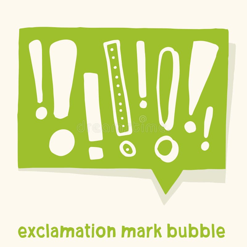 Comic Bubble with Various Exclamation Marks in it. Stock Vector ...