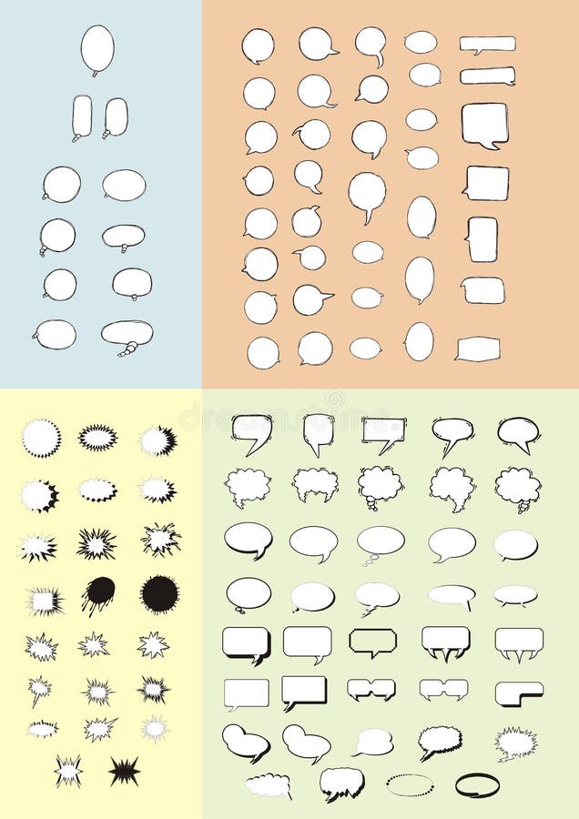 Comic Bubbles stock vector. Illustration of chat, comix - 3859754