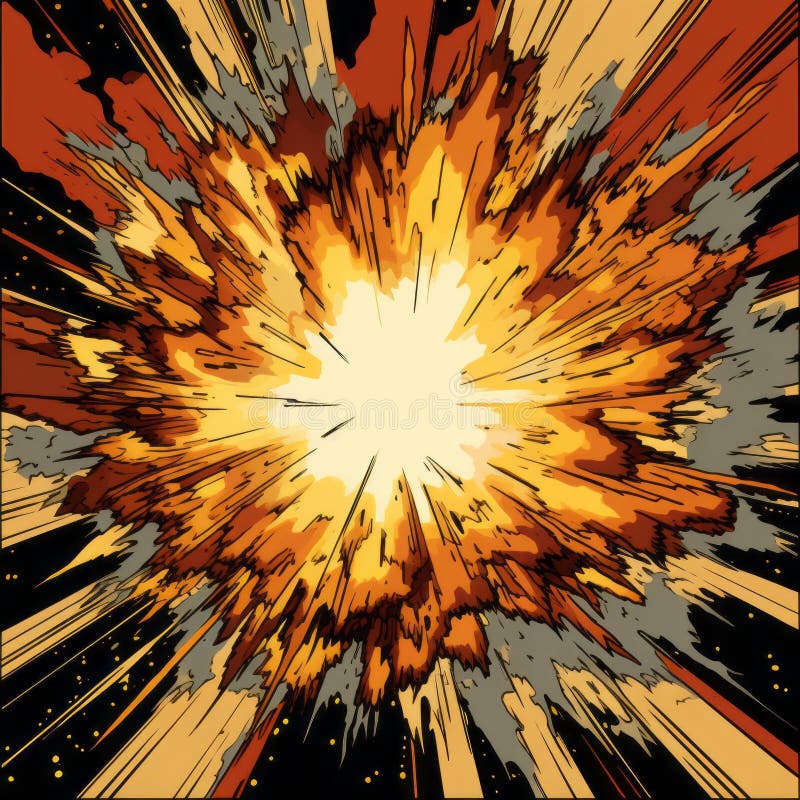 Bronze Supernova Explosion: a Retro Comic Book Style Blast Stock ...