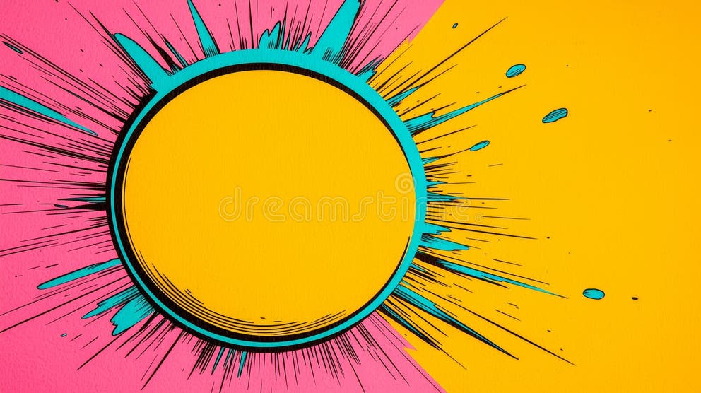 Comic Burst in Layered Shape with Vibrant Colors and Dynamic Design ...