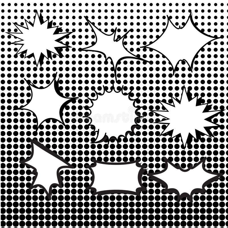 Comic Bubbles Text Boxes Set with Blank Speech Box Vector Stock Vector ...