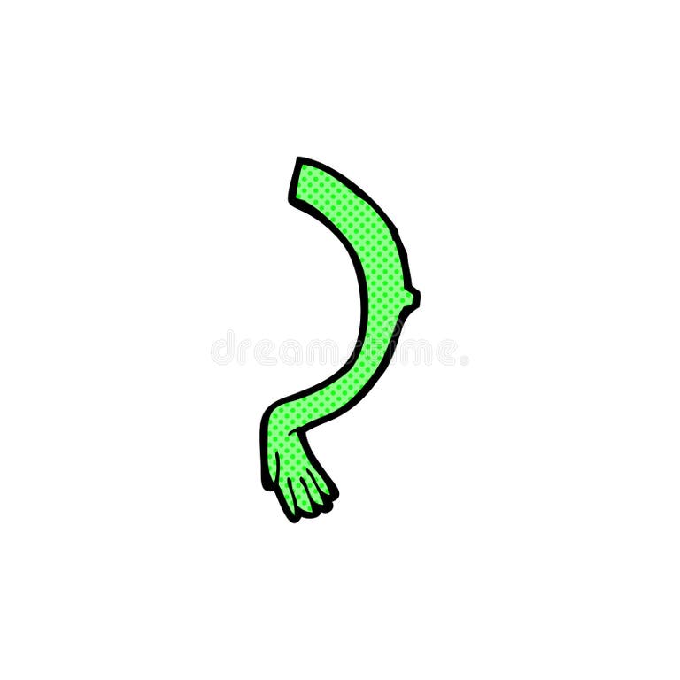 Comic cartoon alien arm stock illustration. Illustration of sign - 52951467