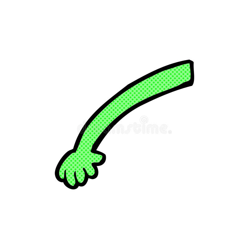Comic cartoon alien arm stock illustration. Illustration of quirky ...