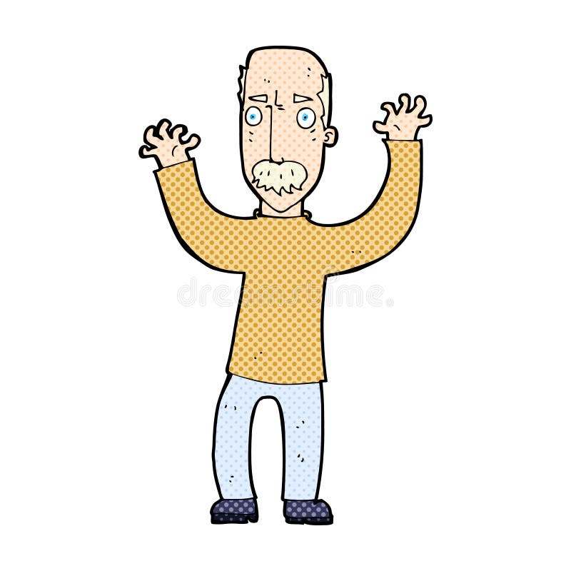 Comic cartoon angry dad stock illustration. Illustration of retro ...