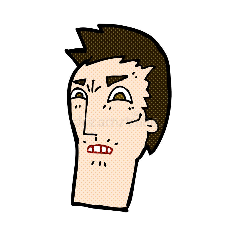 Comic cartoon angry face stock illustration. Illustration of comic ...