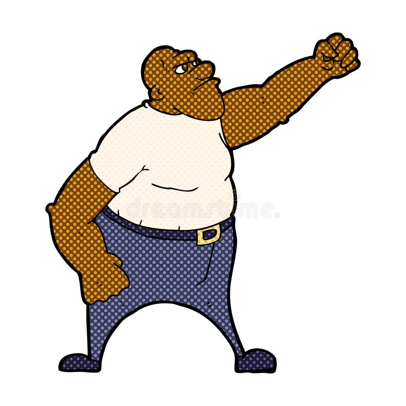 Comic cartoon angry man stock illustration. Illustration of drawing ...