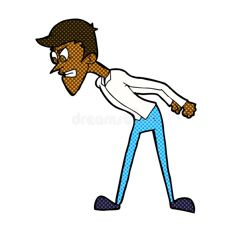 Comic cartoon angry man stock illustration. Illustration of happy ...