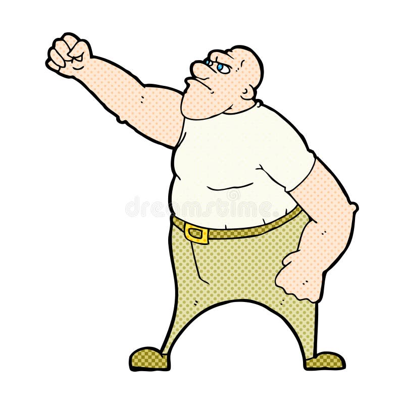 Comic cartoon angry man stock illustration. Illustration of style ...