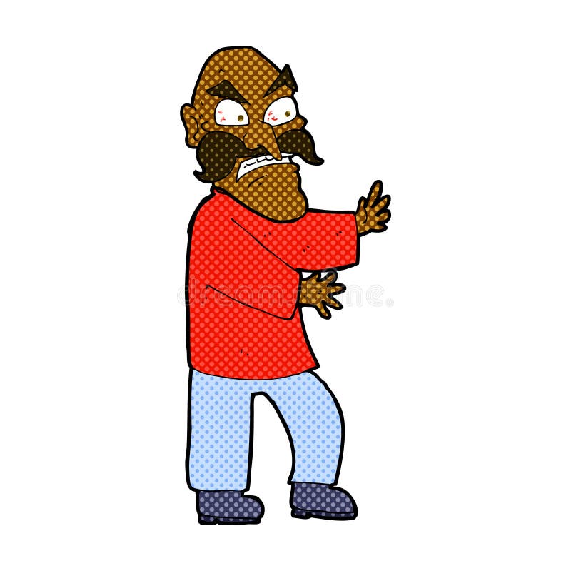 Retro Comic Book Style Cartoon Angry Old Man Stock Illustrations – 88 ...