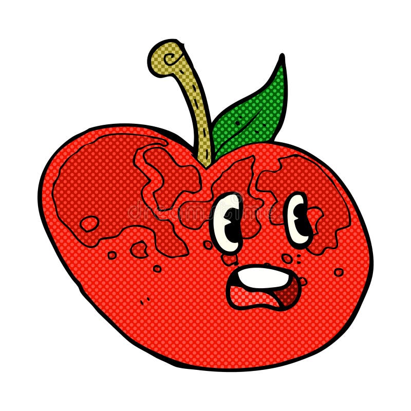 Comic cartoon apple stock illustration. Illustration of comic - 51586758