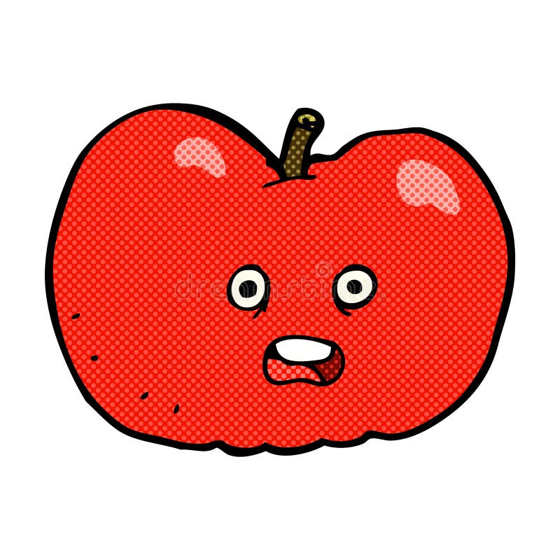 Comic cartoon apple stock illustration. Illustration of character ...