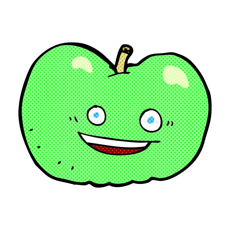 Comic cartoon apple stock illustration. Illustration of character ...
