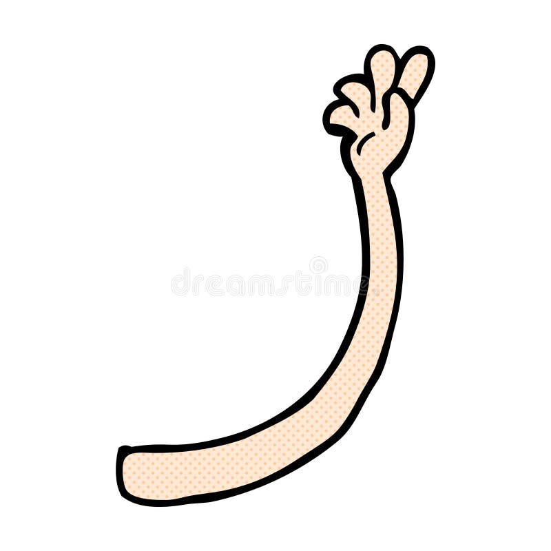 Comic cartoon arm gesture stock illustration. Illustration of drawn ...