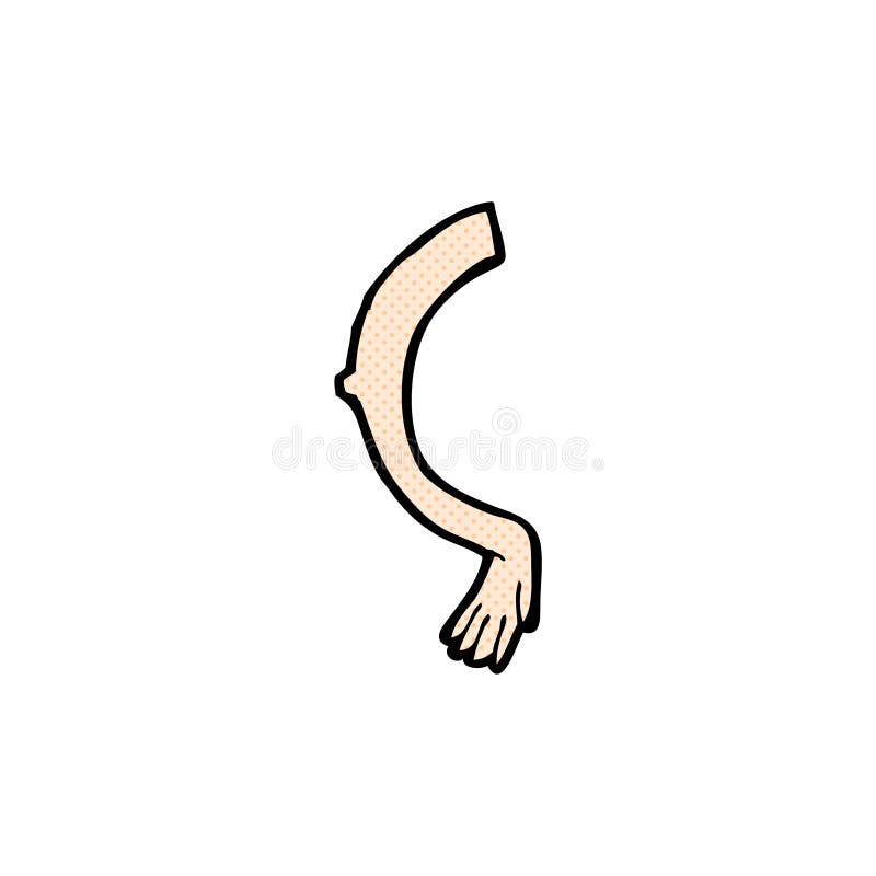 Comic cartoon arm stock illustration. Illustration of simple - 52920140