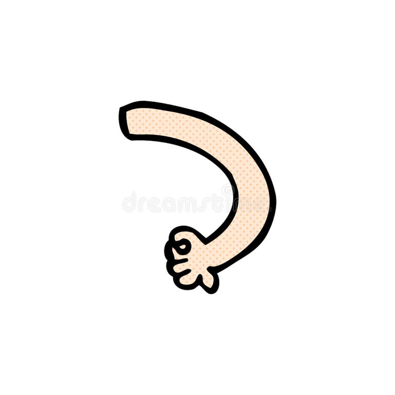 Comic cartoon arm stock illustration. Illustration of cheerful - 52921583