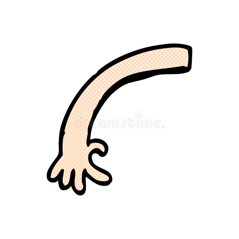 Comic cartoon arm stock illustration. Illustration of drawn - 52929026