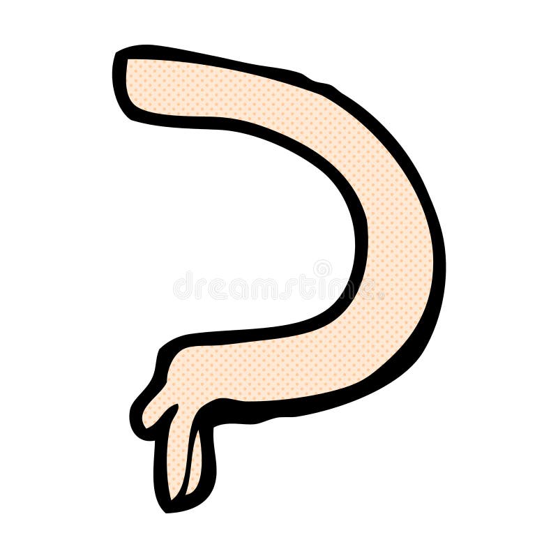 Comic cartoon arm stock illustration. Illustration of funny - 52929803