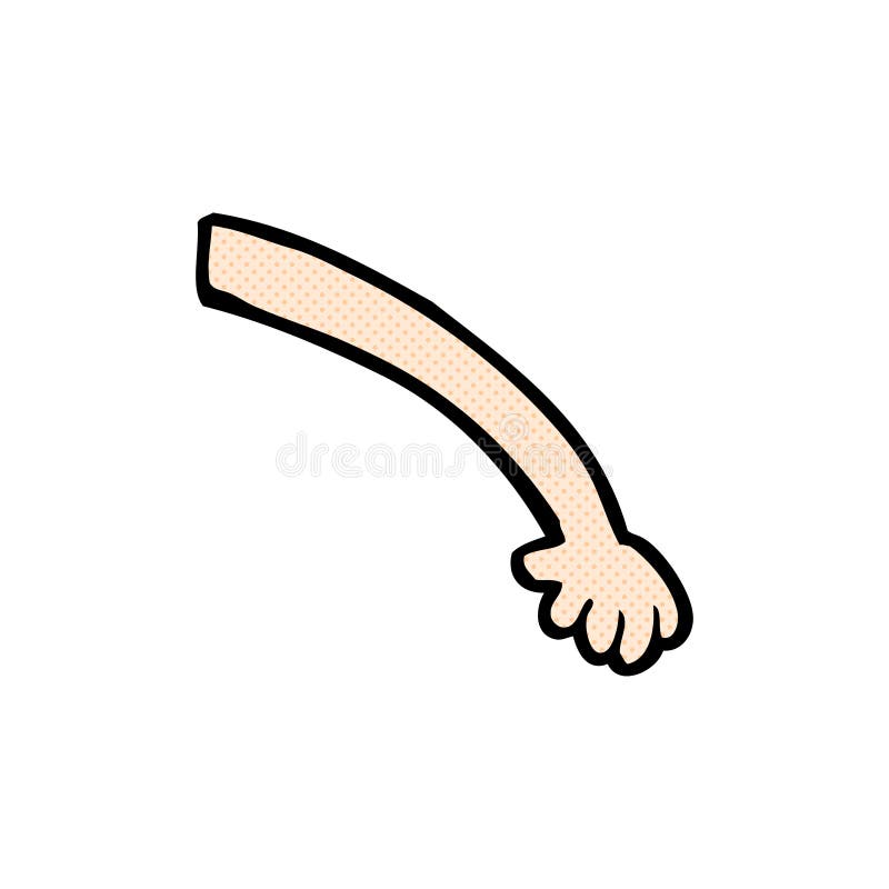 Comic cartoon arm stock illustration. Illustration of clip - 52930316