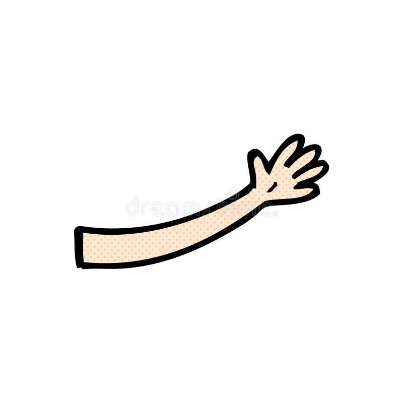 Comic cartoon arm stock illustration. Illustration of doodle - 52930580