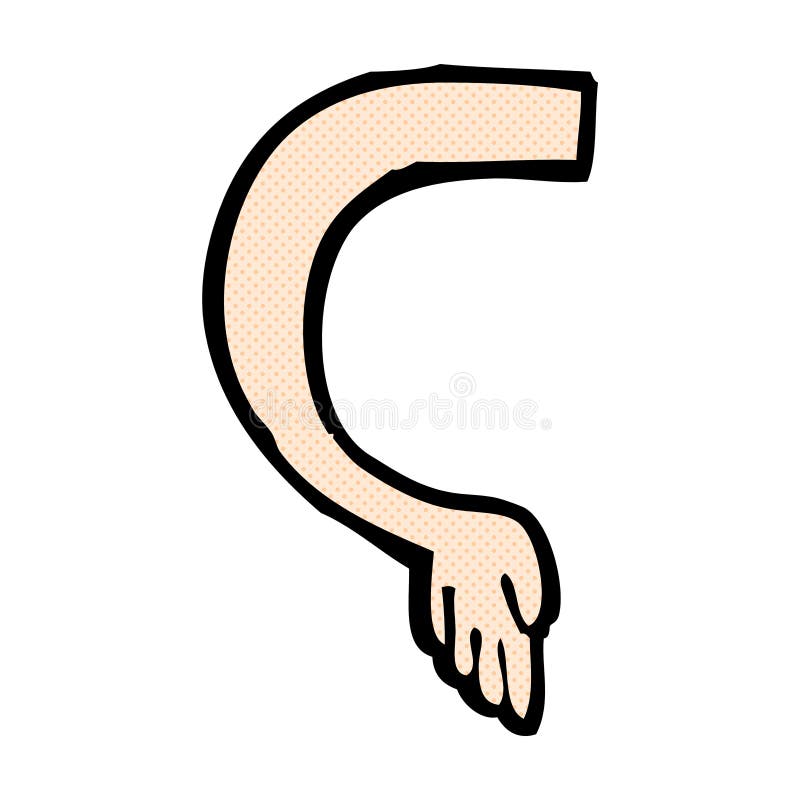Comic cartoon arm stock illustration. Illustration of character - 52932423