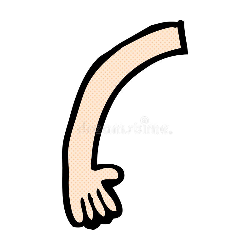 Comic cartoon arm stock illustration. Illustration of drawing - 52932569