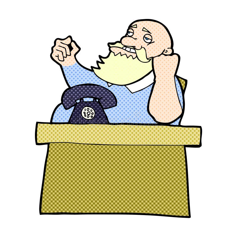 Comic Cartoon Arrogant Boss Man Stock Illustration - Illustration of ...