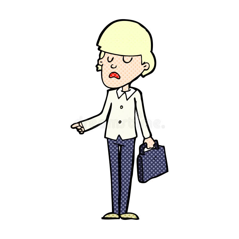 Comic Cartoon Arrogant Businessman Pointing Stock Illustration ...