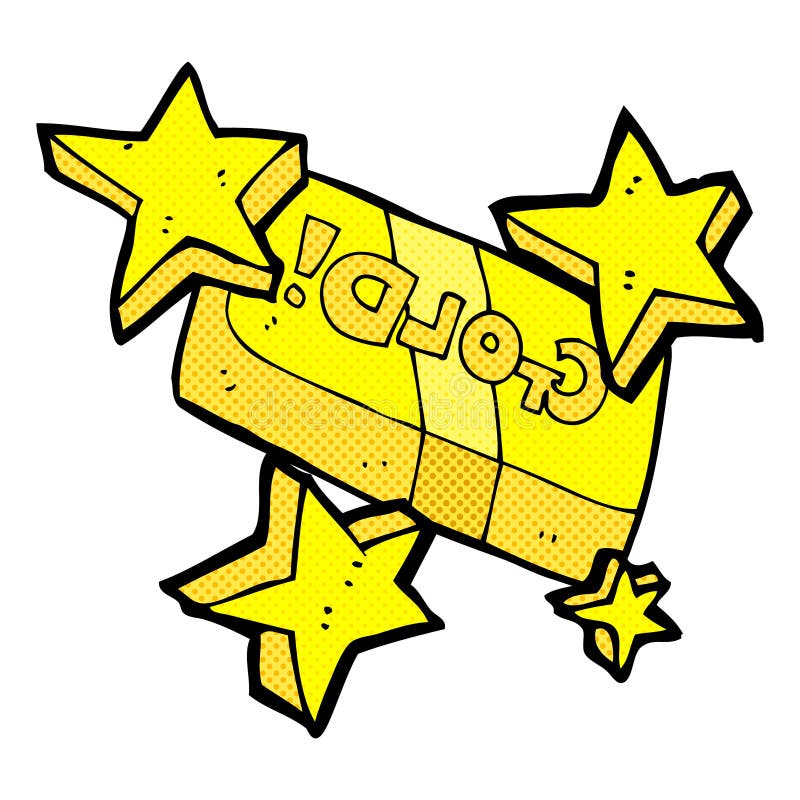 Comic cartoon bar of gold stock illustration. Illustration of silly ...