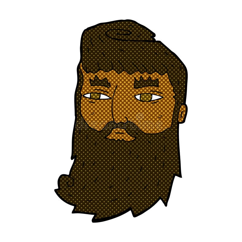 Comic cartoon bearded man stock illustration. Illustration of character ...