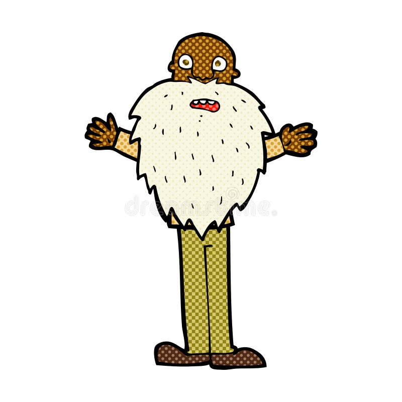 Comic Cartoon Bearded Old Man Stock Illustration - Illustration of ...
