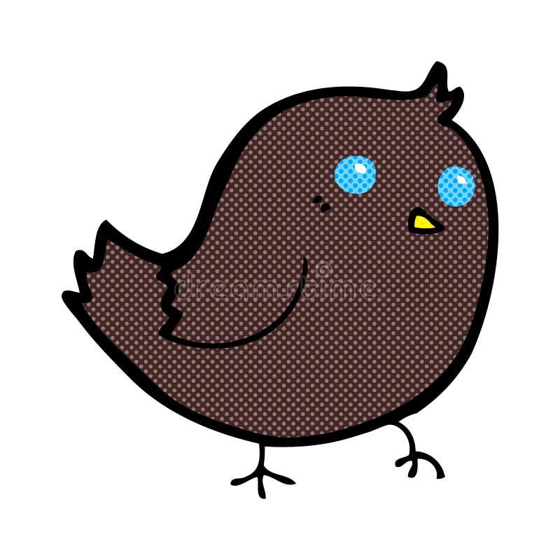 Comic cartoon bird stock illustration. Illustration of funny - 51586153