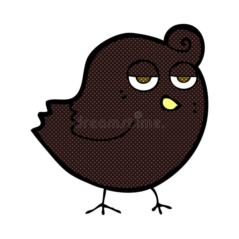 Comic cartoon bird stock illustration. Illustration of cartoon - 52878349
