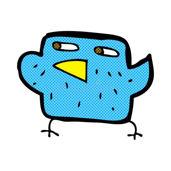 Comic cartoon bird stock illustration. Illustration of funny - 52879294