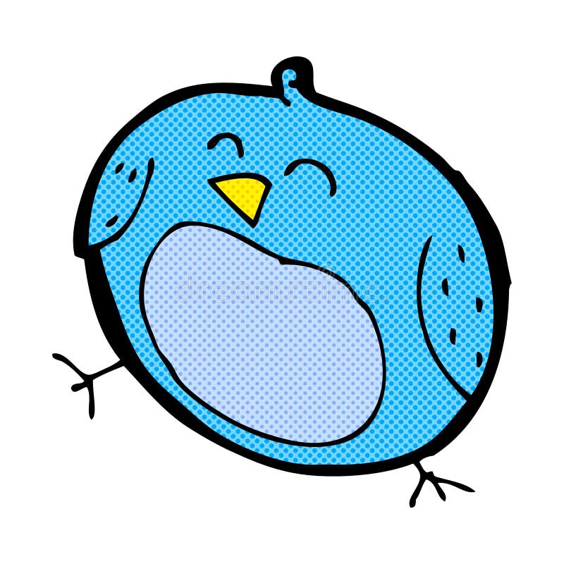 Comic cartoon bird stock illustration. Illustration of silly - 52879533
