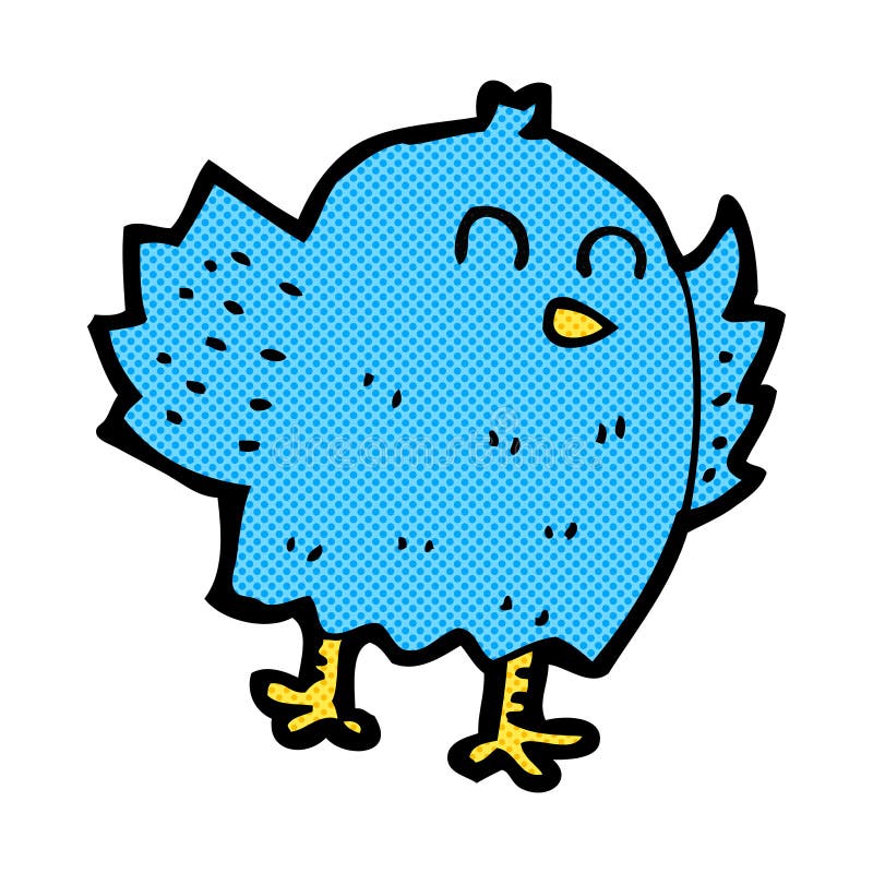 Comic cartoon bird stock illustration. Illustration of drawn - 52880443