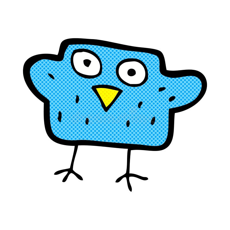 Comic cartoon bird stock illustration. Illustration of animals - 52880491