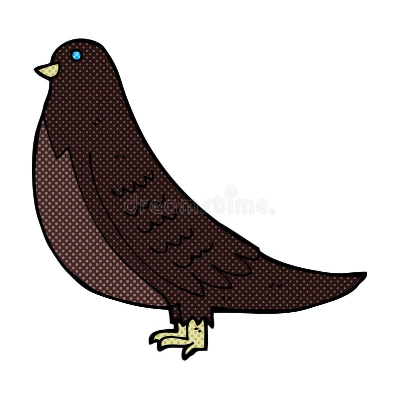 Comic cartoon bird stock illustration. Illustration of drawing - 52880697