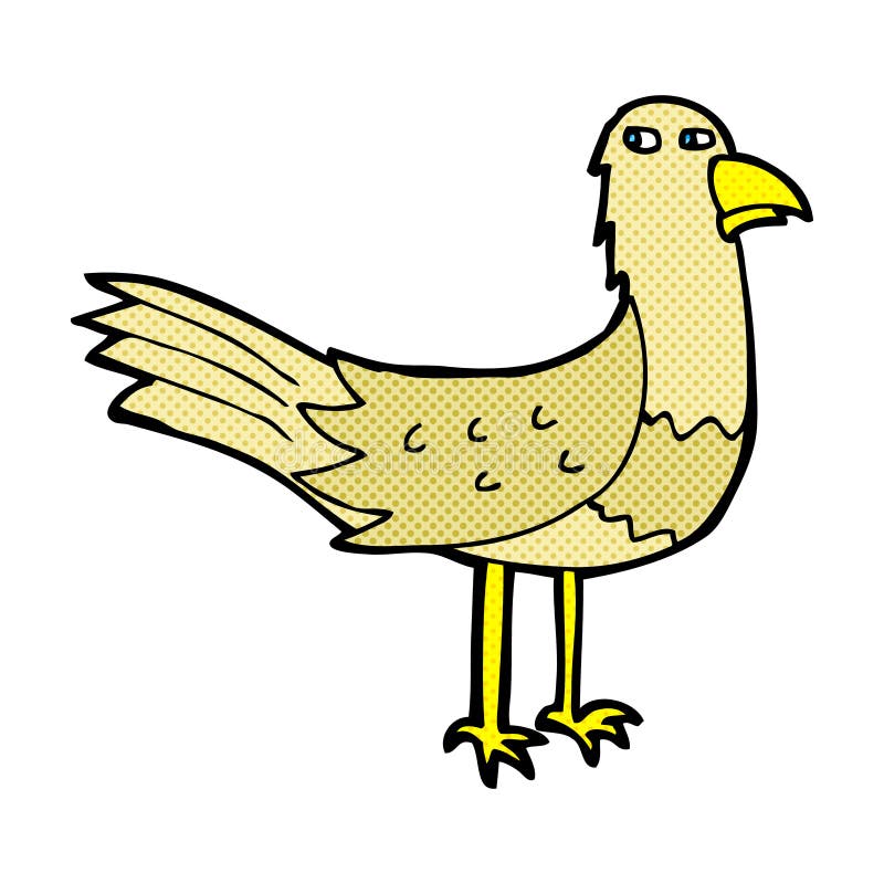 Comic cartoon bird stock illustration. Illustration of retro - 52922558