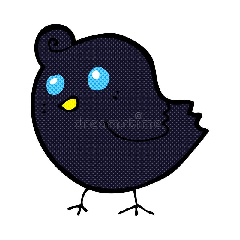 Cartoon Fat Bird with Speech Bubble Stock Illustration - Illustration ...