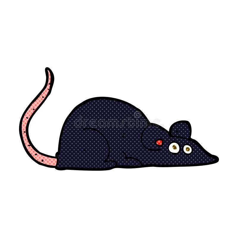 Comic cartoon black rat stock illustration. Illustration of drawing ...