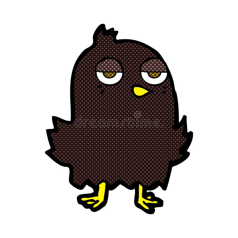 Comic cartoon bored bird stock illustration. Illustration of character ...
