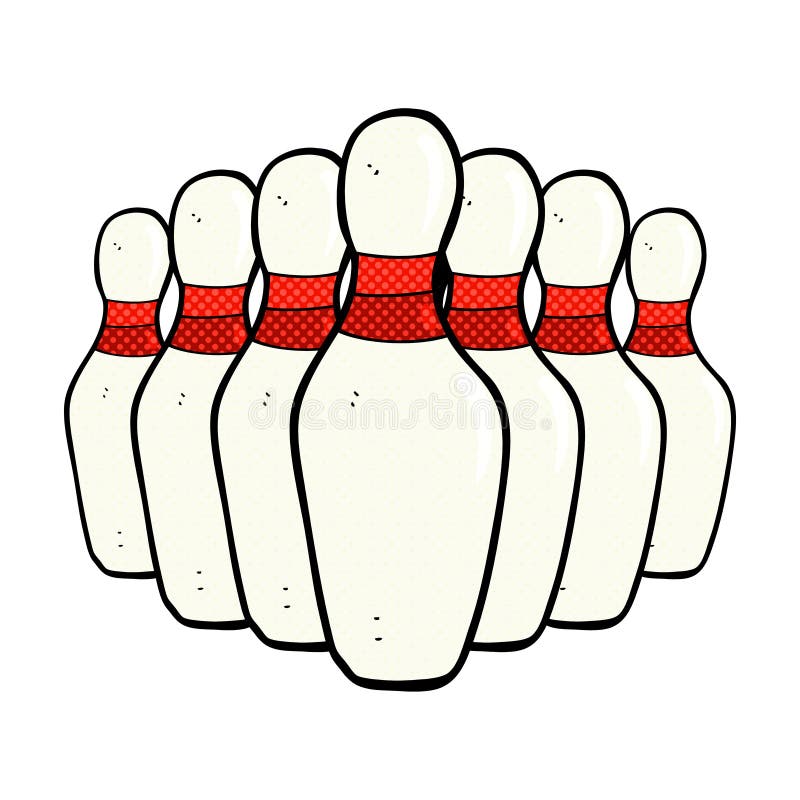 Comic cartoon bowling pins stock illustration. Illustration of funny ...