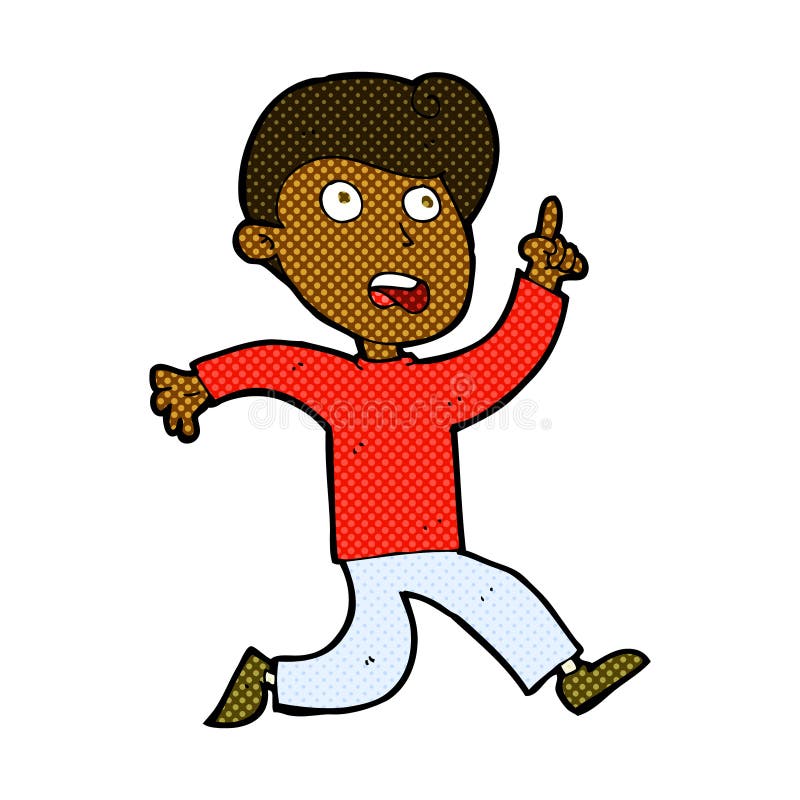 Comic Cartoon Boy Panicking Stock Illustration - Illustration of male ...