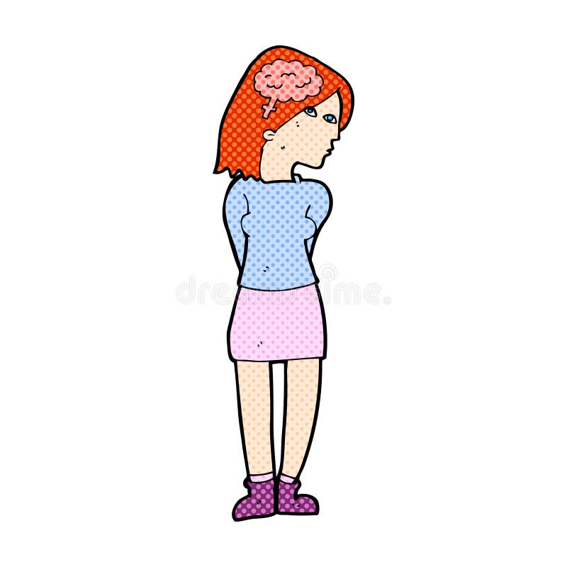 Brainy Cartoon Girl Stock Illustrations – 83 Brainy Cartoon Girl Stock ...