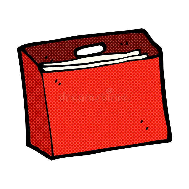 Comic Cartoon Business Files Stock Illustration - Illustration of ...